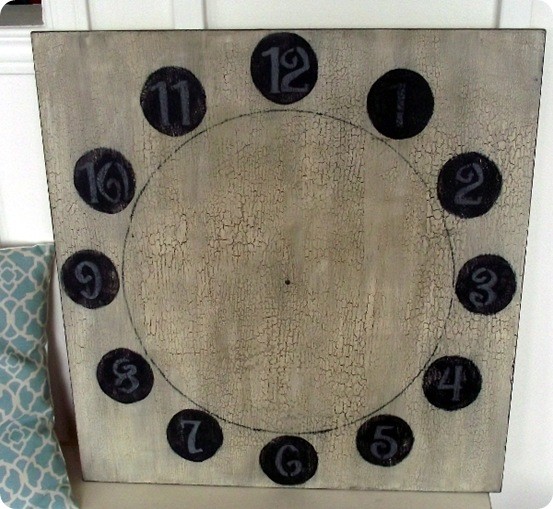 Large Crackled Wood Clock Face KnockOffDecor