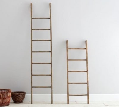 DIY Pottery Barn Blanket Ladder - KnockOffDecor