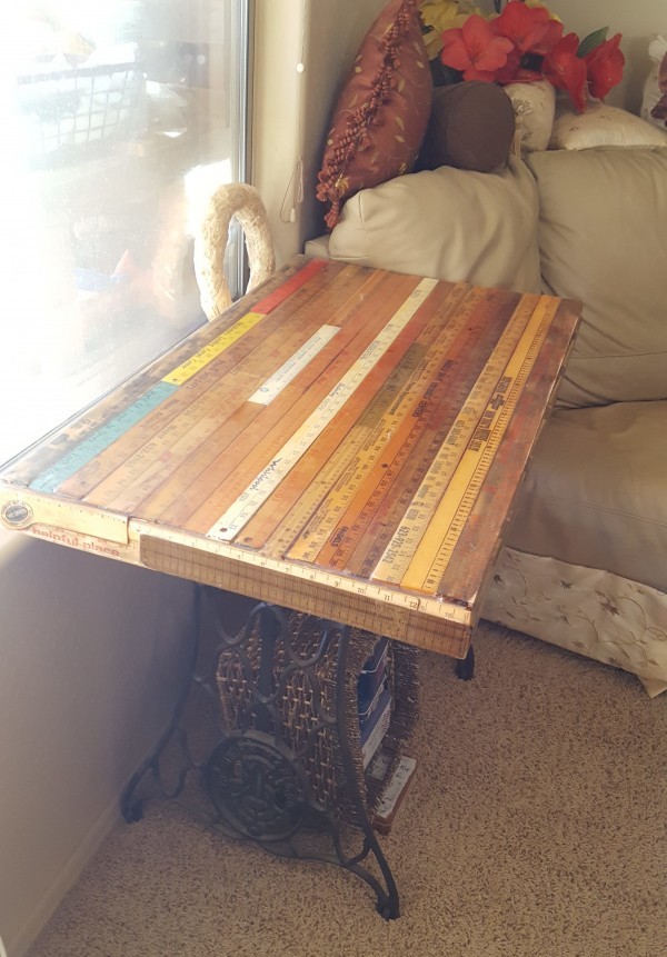 Recycled Yard Stick Table Top - KnockOffDecor