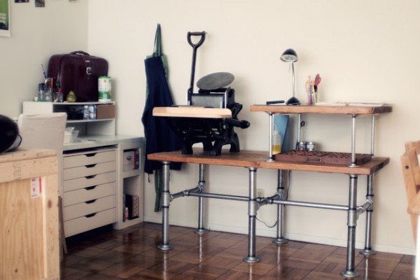 Galvanized Steel Piping DIY Work Table - KnockOffDecor