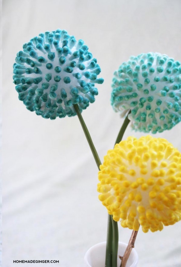 A Touch of Whimsy Q-Tip Flower Craft - KnockOffDecor