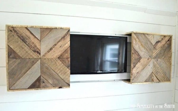 Eye Appealing Wood TV Cover - KnockOffDecor