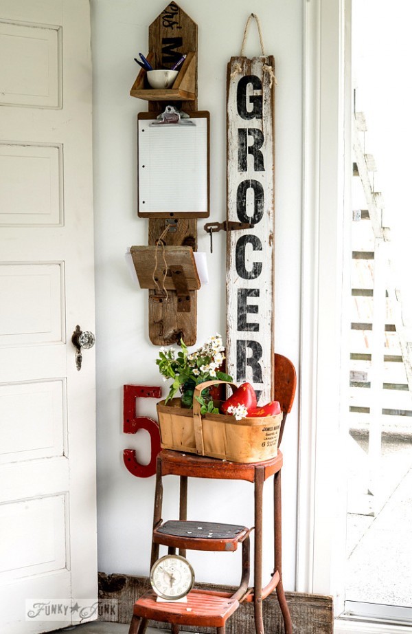 Rustic Functional Message Center - KnockOffDecor