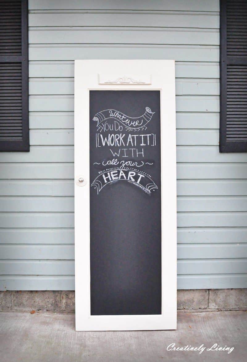 Fun, Functional, Chalkboard Door - KnockOffDecor