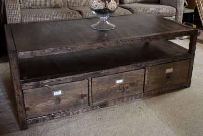Rustic Coffee Table With Drawers - KnockOffDecor