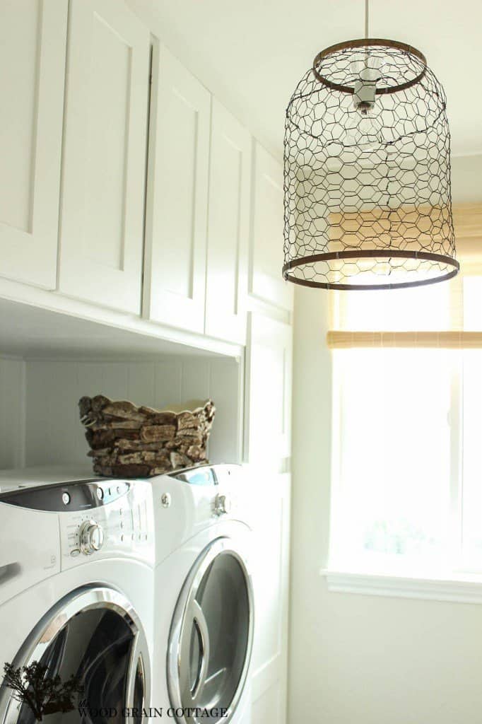 Create A Hanging Light With Chicken Wire - KnockOffDecor