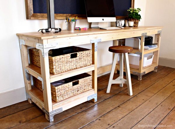 DIY Wood Desk - KnockOffDecor