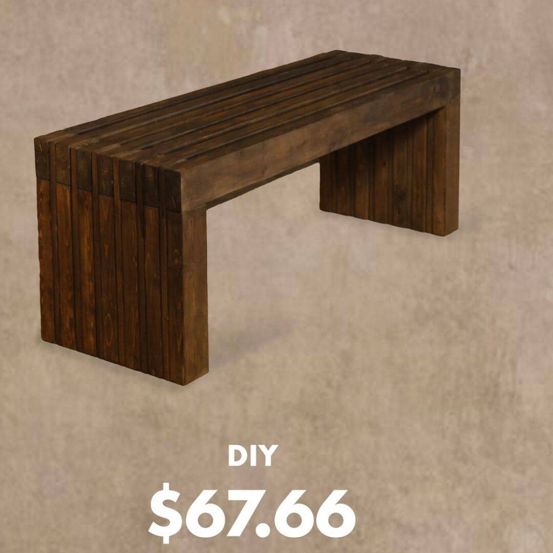 DIY How to Make an Aesthetic Slatted Bench (Easily!) - KnockOffDecor