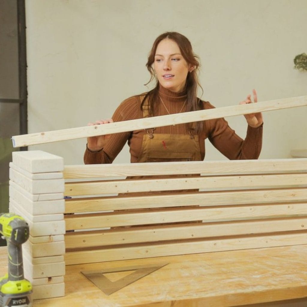 DIY How to Make an Aesthetic Slatted Bench (Easily!) - KnockOffDecor