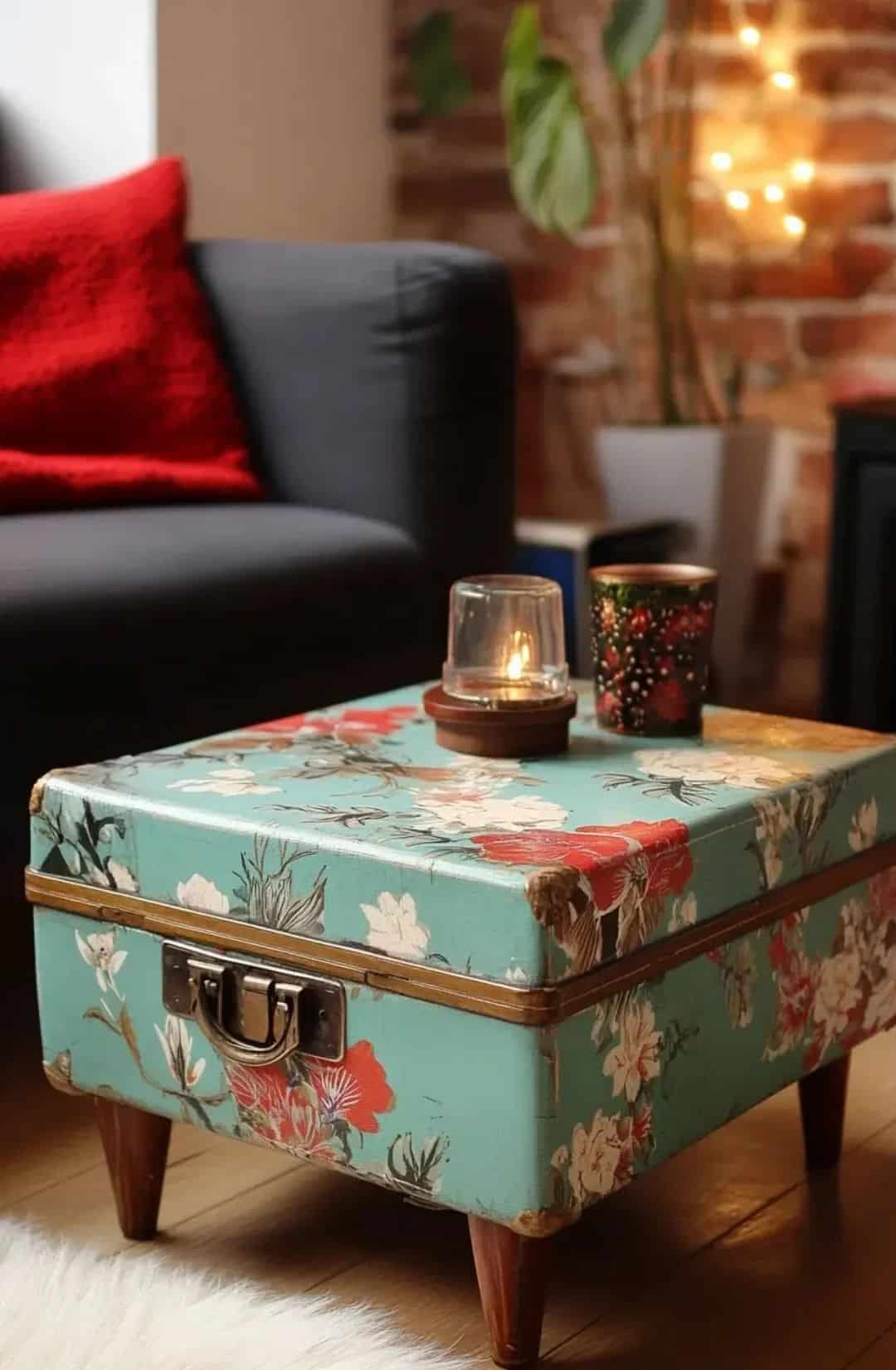 Transform Old Luggage Into DIY Side Tables - KnockOffDecor