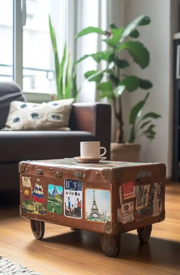 Transform Old Luggage Into DIY Side Tables - KnockOffDecor