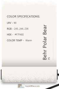 Behr Polar Bear 75 – The True Behr White Paint Color - KnockOffDecor