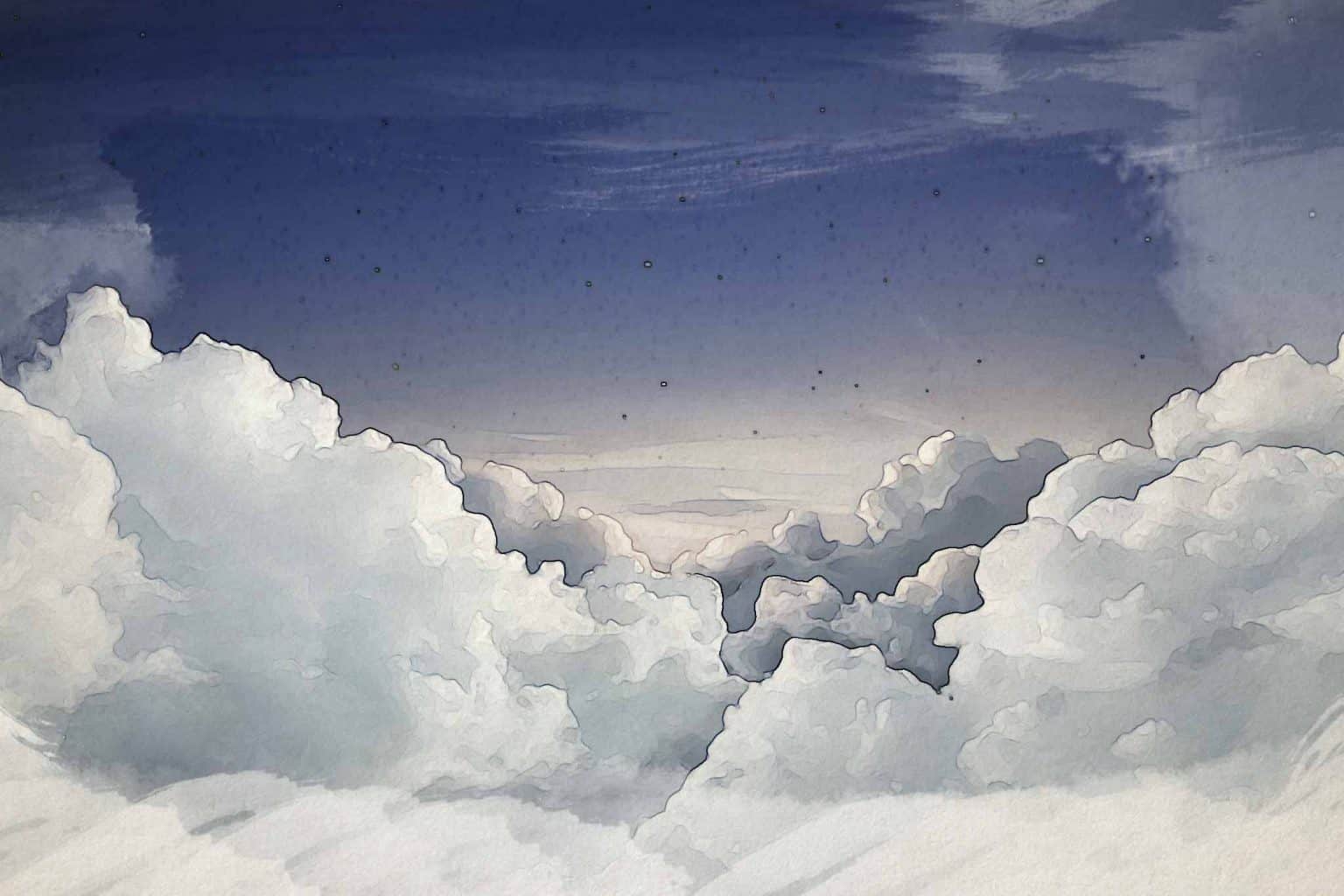 25+ Wonderous Watercolor Cloud Paintings That Will Make Your Day ...