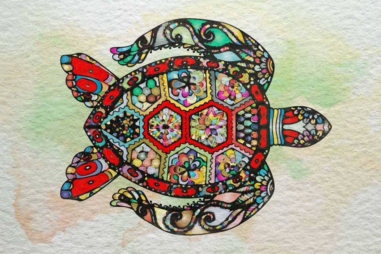 25+ Whimsical Watercolor Turtle Paintings - KnockOffDecor